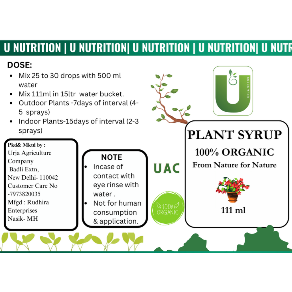 Plant Syrup by U Nutrition – Urja Seeds
